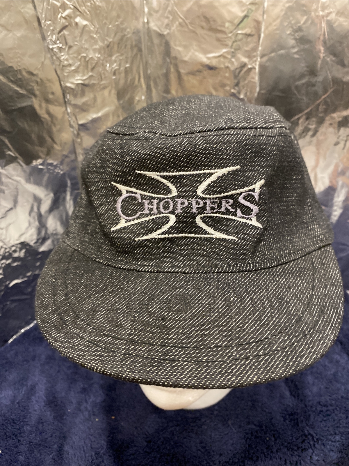 Choppers Motorcycle Black Cadet Baseball Cap Hat Size Flexfit S/M USA ...