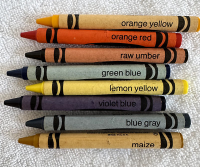 Crayola Crayons No 8 - Binney & Smith 8 Retired 1990 Colors to Hall of ...