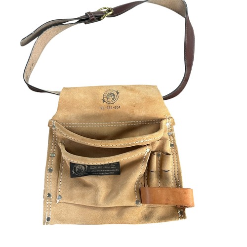 Rooster Tough by Tradition Suede Leather Nail and Tool Bag and Belt | eBay