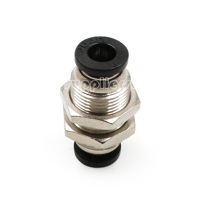 5pcs Tube OD 1/2" Push In Fitting Bulkhead Union Connect Tubing thru a ...