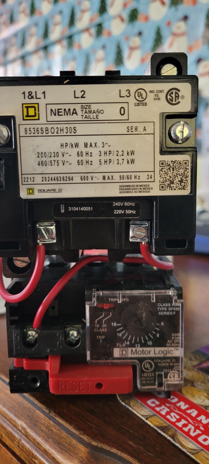 Square D 8536SBO2V02H30S Size 0 240VAC Open Starter New In Box USA | eBay