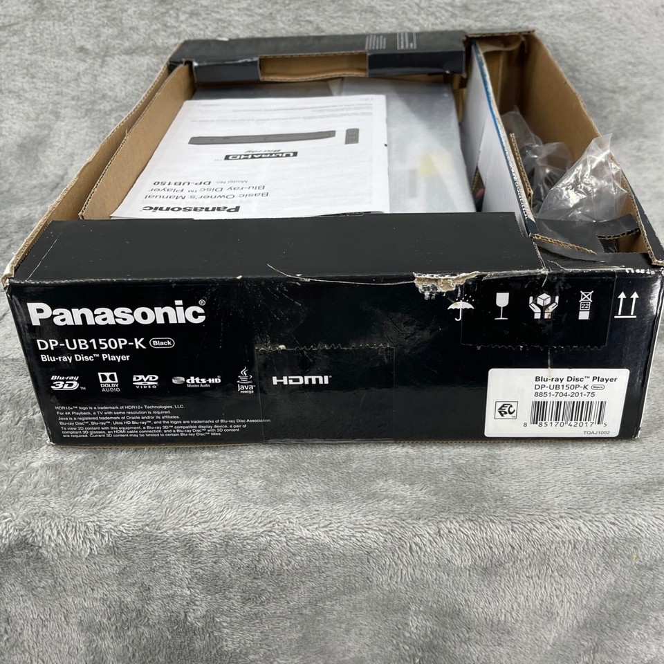 Panasonic DP-UB150-K 4K Ultra HD Blu-ray Disc Player HDR10+ Open Box ...