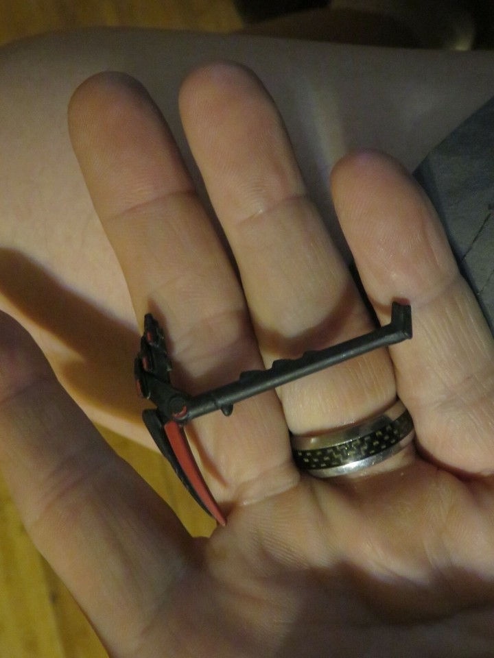 Fortnite Action Figure Pickaxe axe pick gray orange | eBay