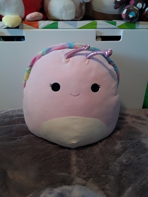 Squishmallow Silvina Pink Snail Rainbow Tie Dye Shell 16 Inch Plush Toy ...