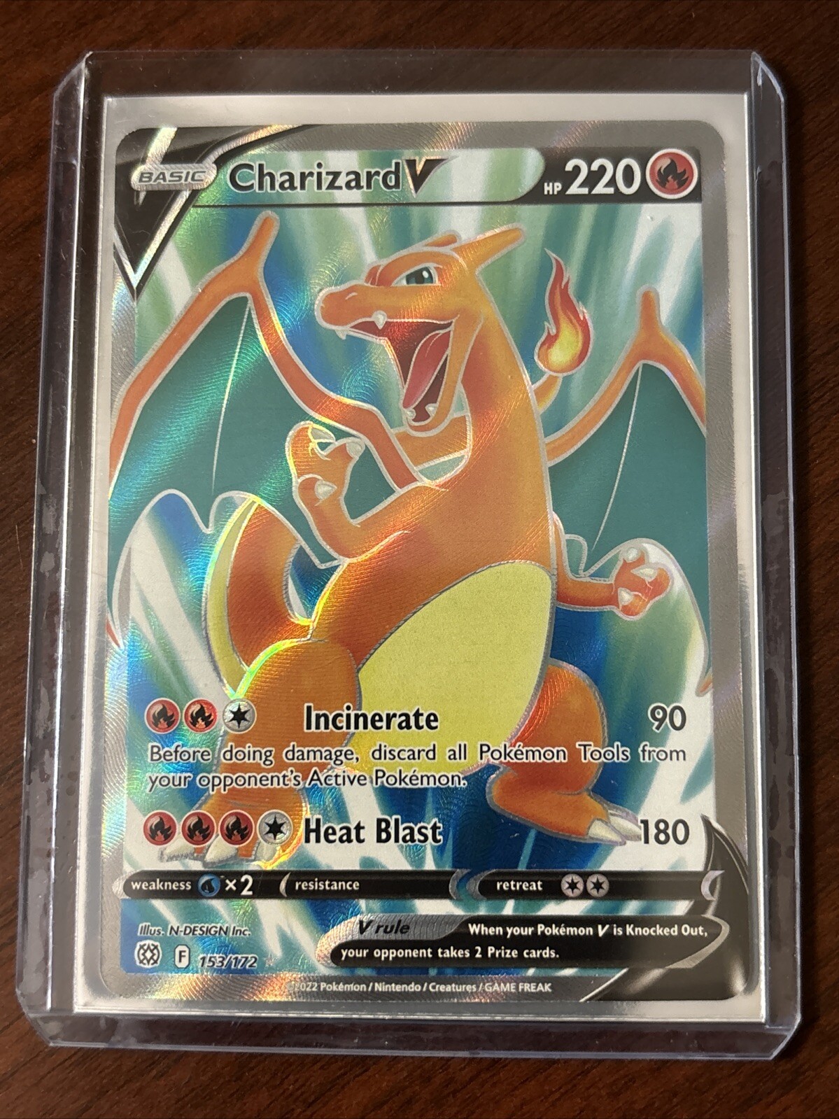 Charizard V 153/172 Full Art Ultra Rare Brilliant Stars Pokemon TCG NM ...