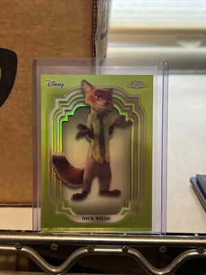 2024 Topps Disney Chrome Base Green Parallel 64/99 #167 Nick Wilde ...