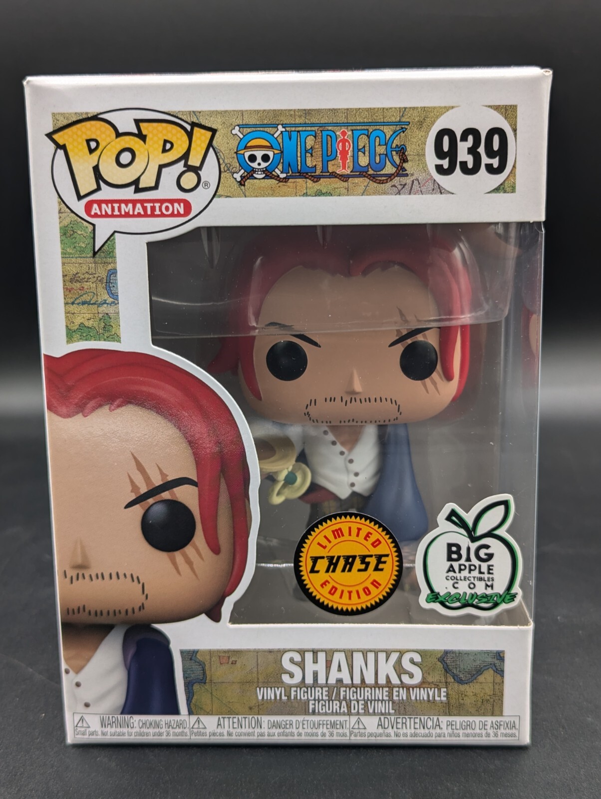 Authentic One Piece Funko Pop! Shanks CHASE #939 Big Apple PROTECTOR ...