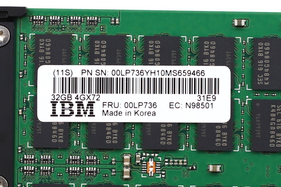 IBM 32GB 4GX72 DDR3 CDIMM Server Memory Module FRU P/N: 00LP736 Tested ...