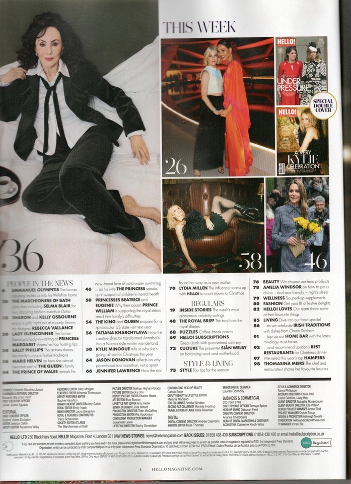 Hello! Magazine December 8 2025 - Kylie Minogue, Emmanuel Olympitas, | eBay