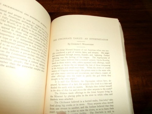 1936 OHIO FOLSOM POINTS SHETRONE, CINCINNATI TABLET MOUND BUILDERS ...