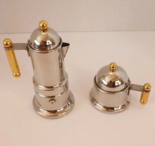 Mod Depositato Coffee Espresso Maker and Sugar Holder Stainless Steel ...