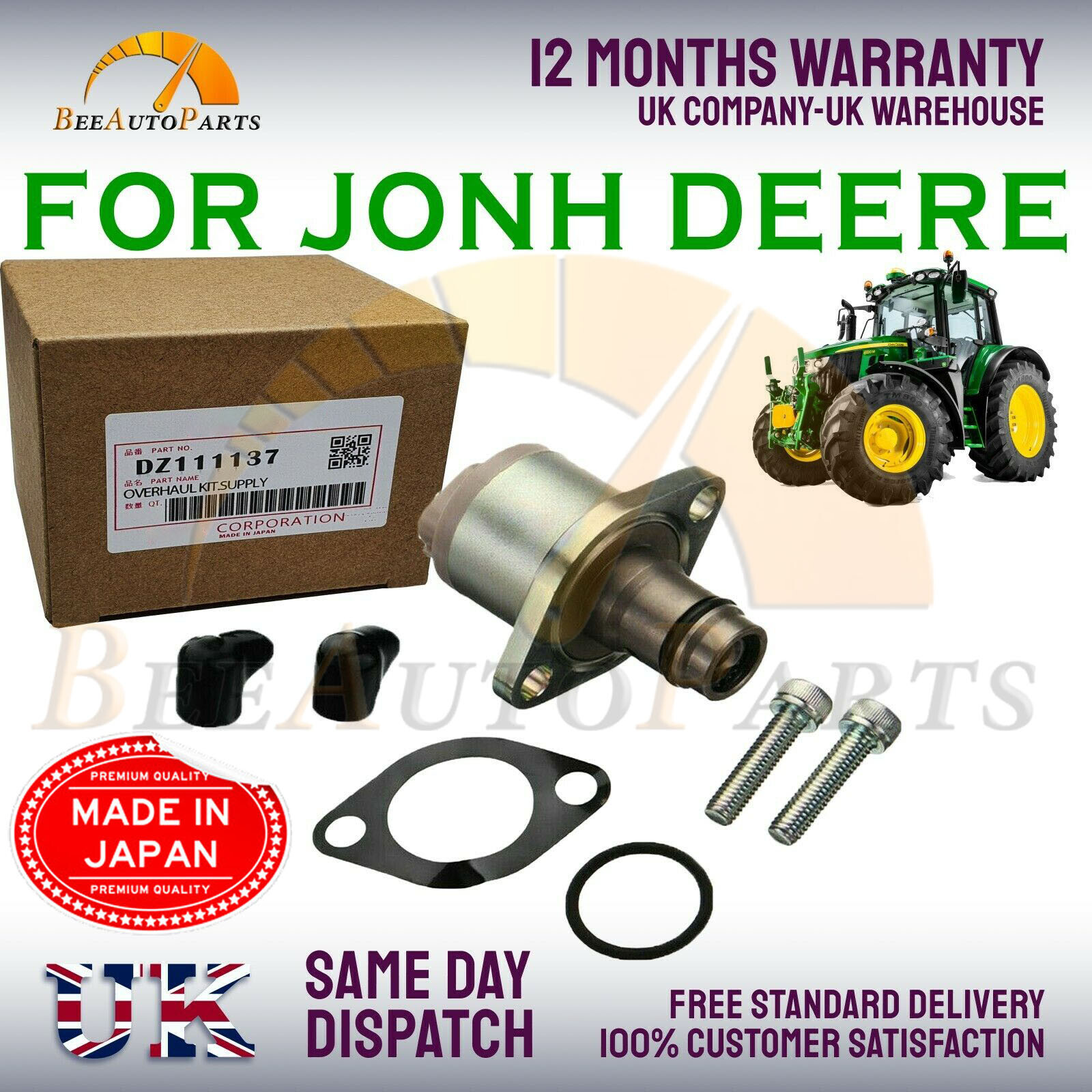 for John Deere 20 30 series Premium OE Suction Control Valve DZ111137 ...