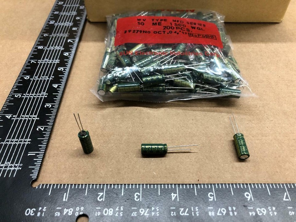 (50 pcs) 10ME1500WGL SUNCON, 1500uF 10V 105*c, Radial Electrolytic ...