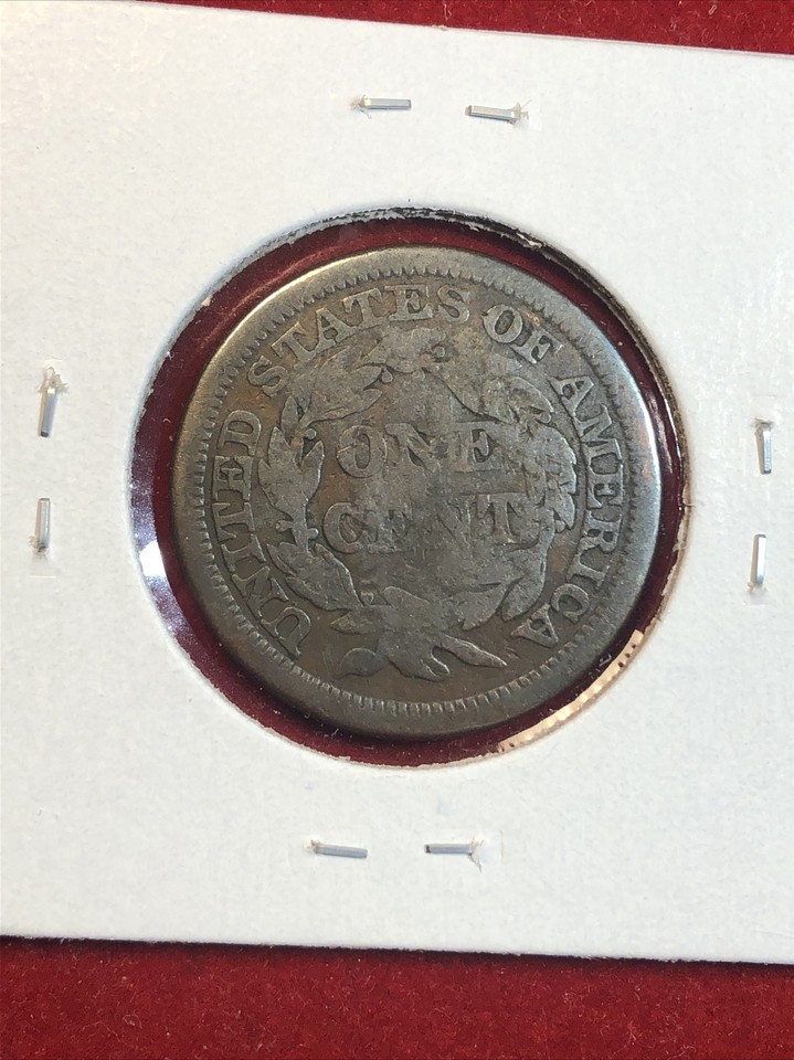 1844 Braided Hair Large Cent Counter stamp Devins & Bolton Monteal | eBay