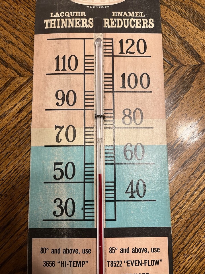 Vintage 1940s Made In USA DuPont Auto Paint Advertising Thermometer | eBay