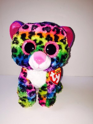 TY DOTTY BRIGHT / LEOPARD CAT 6" BEANIE BOOS-NEW, W/ TAG-*SO COLORFUL ...