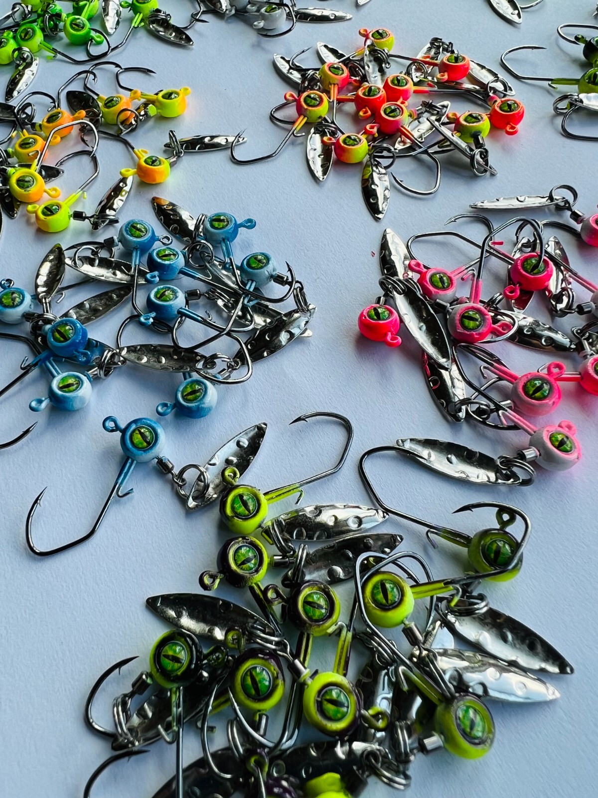 1/16 oz Crappie Jig Underspin Jig Heads Lead Head Fishing Hooks Trout ...