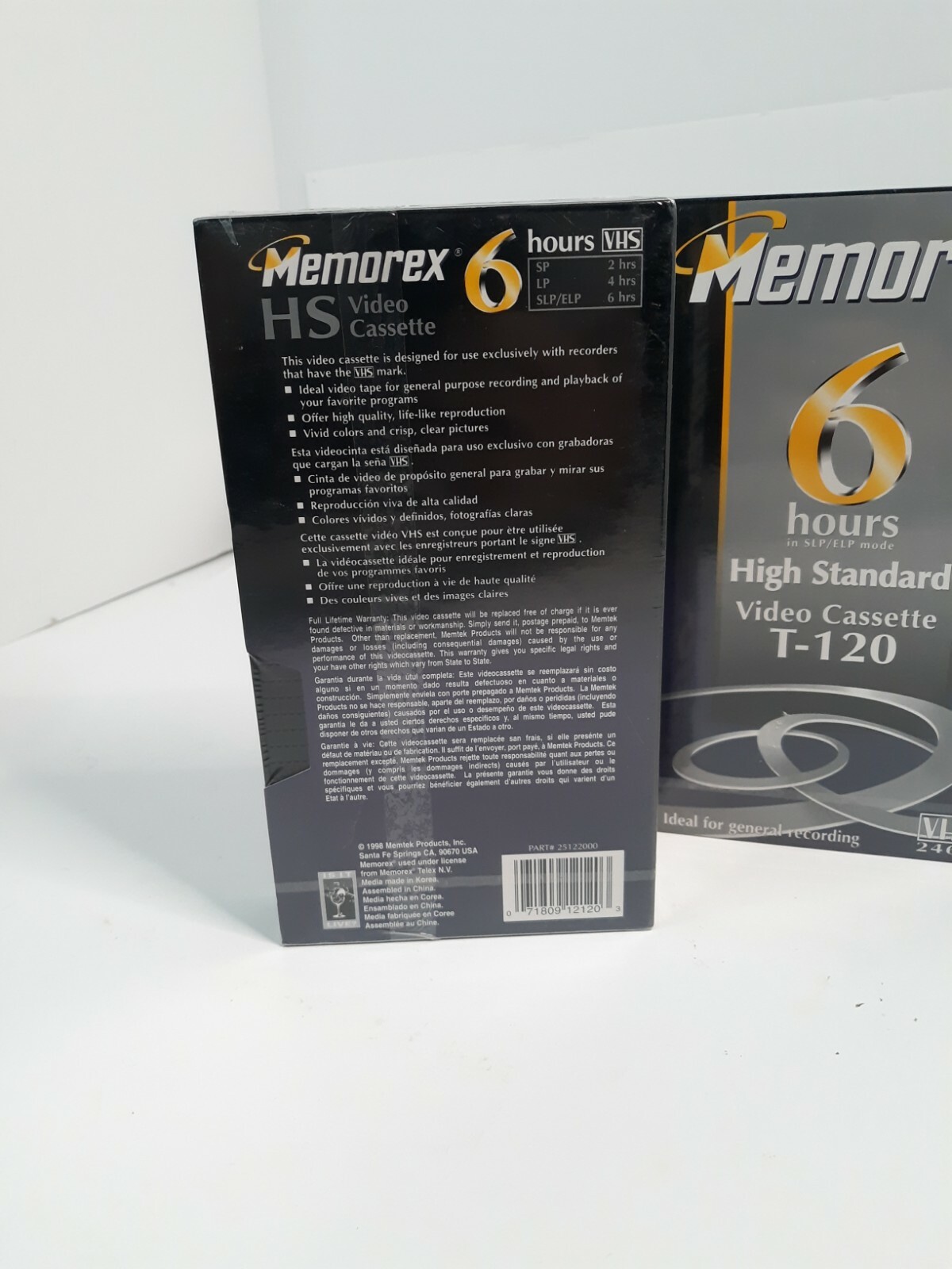 2x Memorex VHS 6 Hours SLP/ELP High Standard T-120. Brand New! | eBay