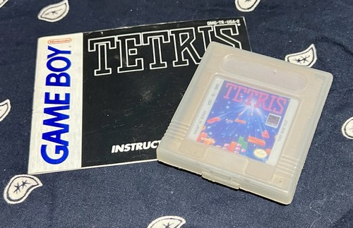 Original Nintendo GameBoy 1992 Tetris Game Cartridge, Clear Case ...