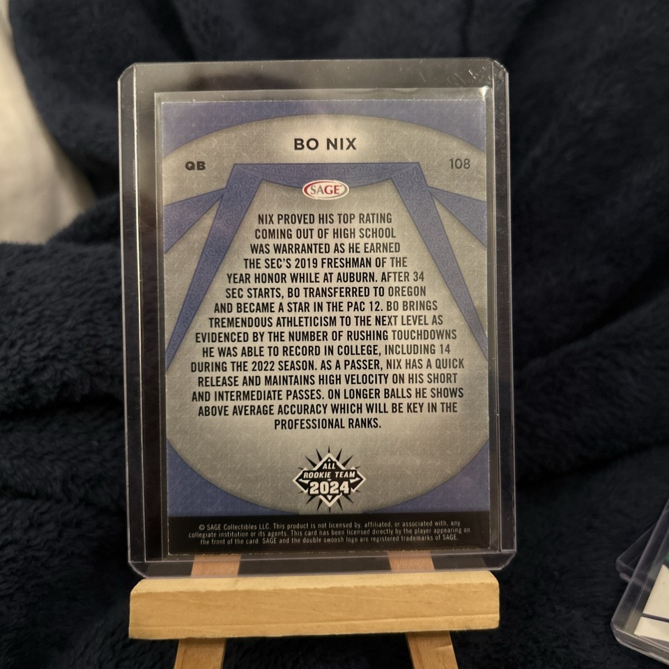 2024 Sage Low Series - All Rookie Team Bo Nix #108 (RC) | eBay
