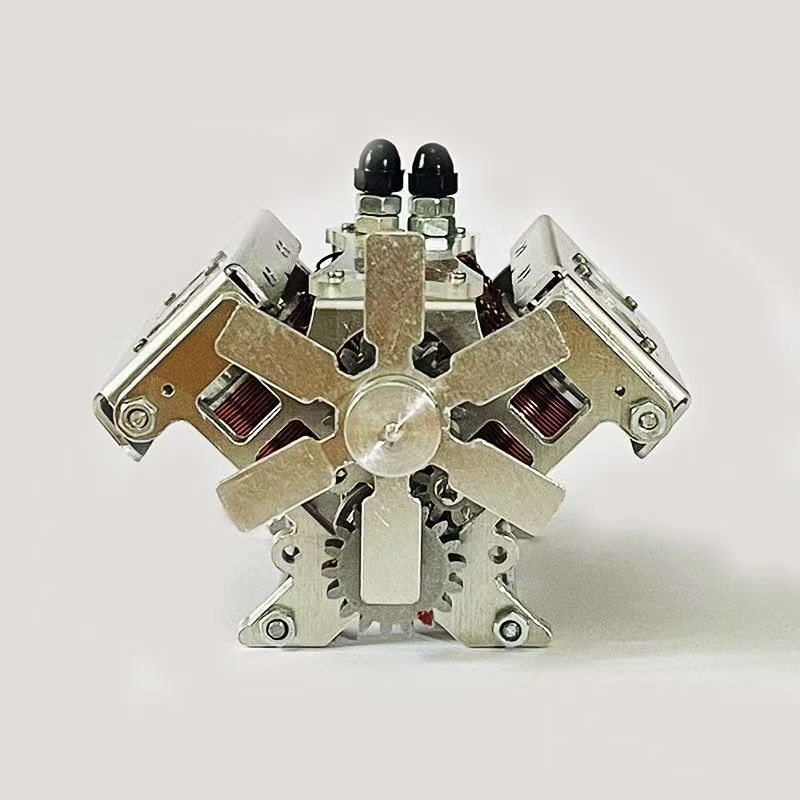 Metal crankshaft V8 engine model, power engine strong magnetic piston ...