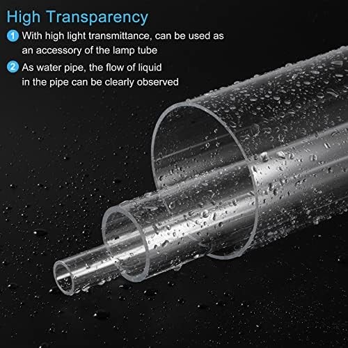 2pcs Clear Acrylic Pipe Tube 14mm ID 18mm OD 18 | eBay