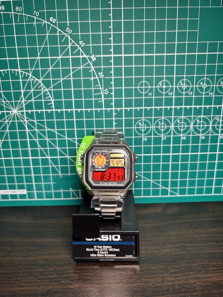 "Iron Man” | 🔴🟠| Custom CASIO AE-1200WHD-1A | Royale | Metal Watch MOD ...