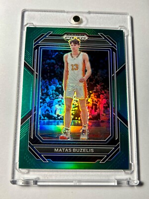 Matas Buzelis 2023 Panini Prizm ROOKIE GREEN RC CARD CHICAGO BULLS ...