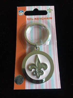 New Orleans Saints Pink Cancer Awareness Metal Round Keychain NIP | eBay