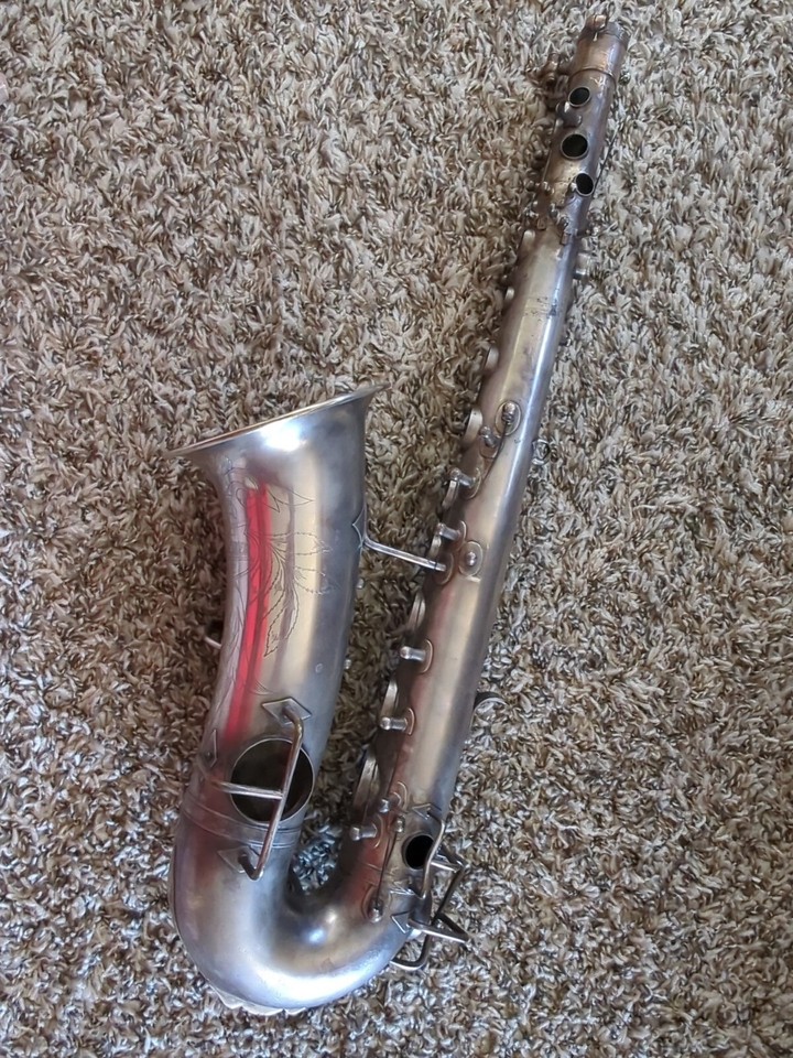 Buescher True Tone Alto Saxophone Body Only-No Keys SN:229325 Silver ...