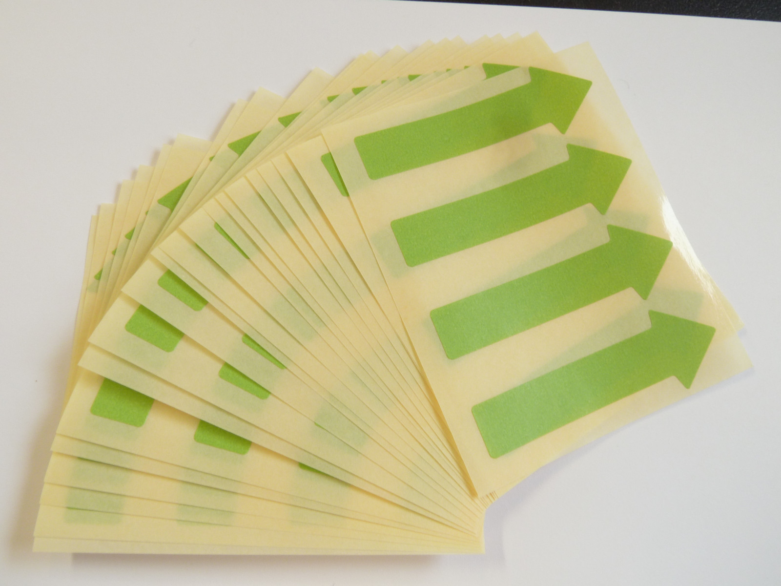 64x20mm Arrow Shape Removable Low Tack Stickers, Coloured Sticky Labels ...