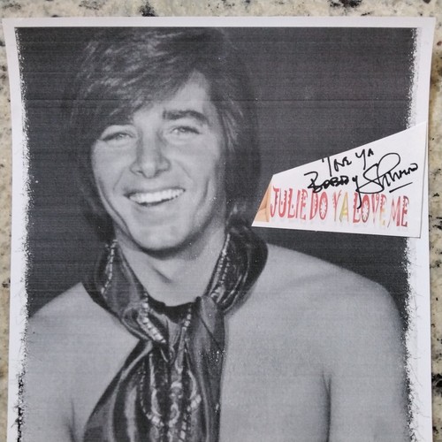 Bobby Sherman SIGNED Card 60s Teen Idol TV Actor Singer Julie Cried ...