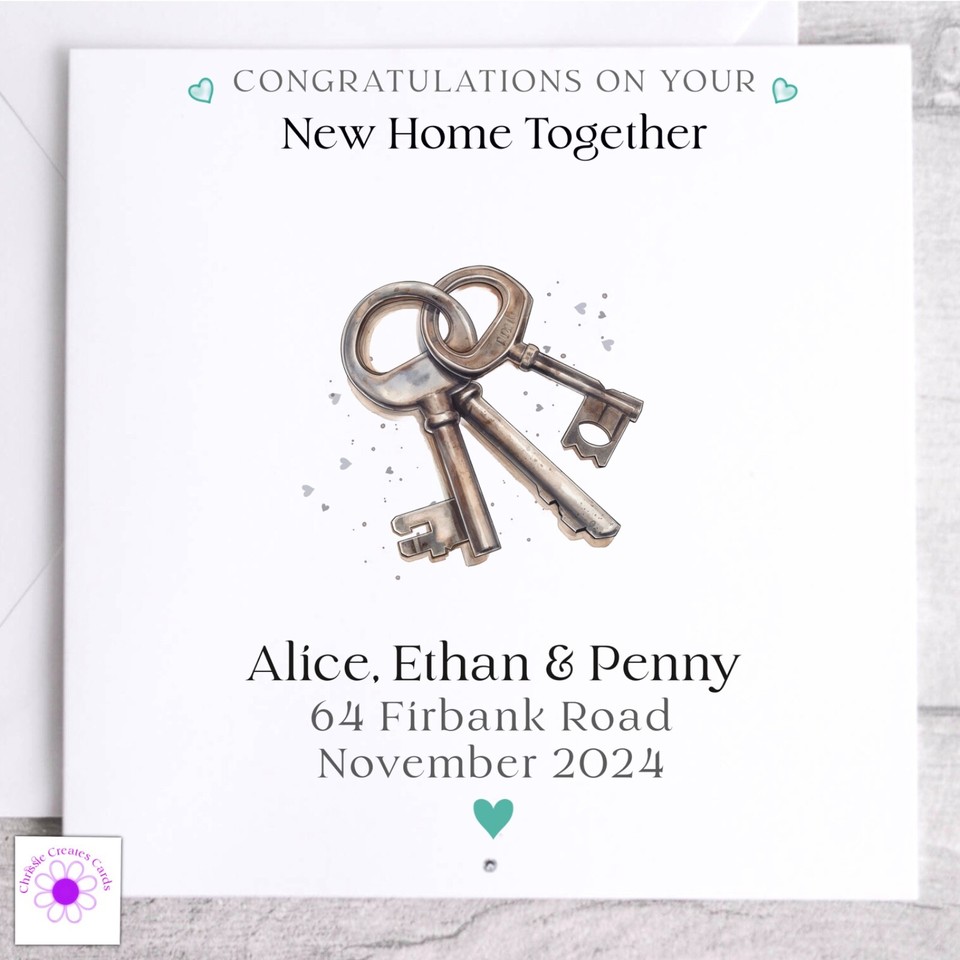 Personalised First New Home Together | New Home Congratulations Card ...