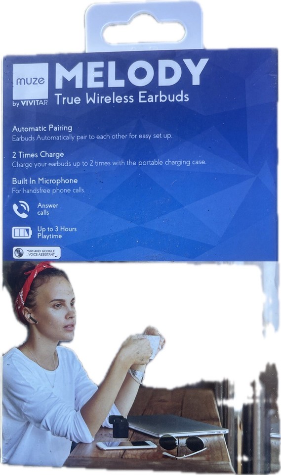 Muze by Vivitar Melody True Wireless Bluetooth Earbuds New w/ Free ...
