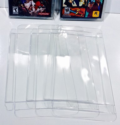 10 Pack Protectors For Sony PSP Video Games | Clear | Rigid Plastic ...