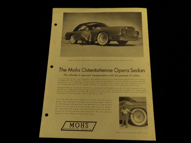 Vtg Mohs Ostentatienne Opera Sedan Car Sales Sheet Leaflet Seaplane ...