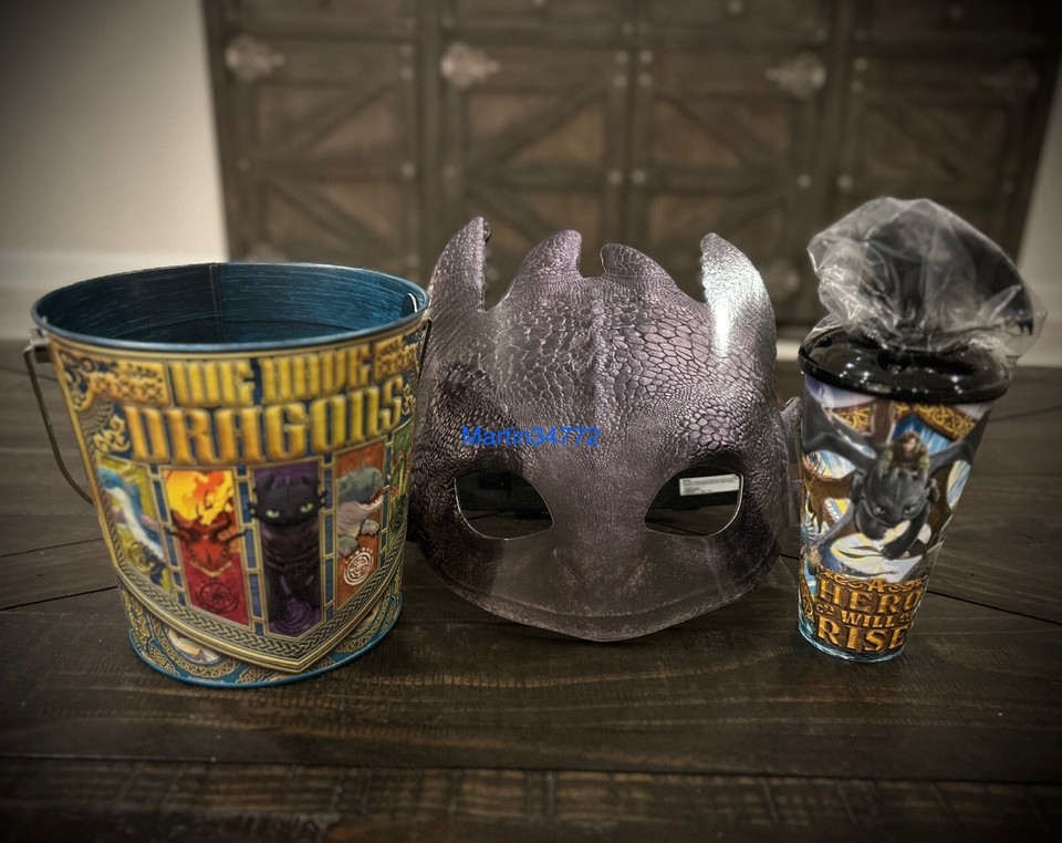2025 How To Train Your Dragon Mini Popcorn Bucket Cup Topper Mask ...