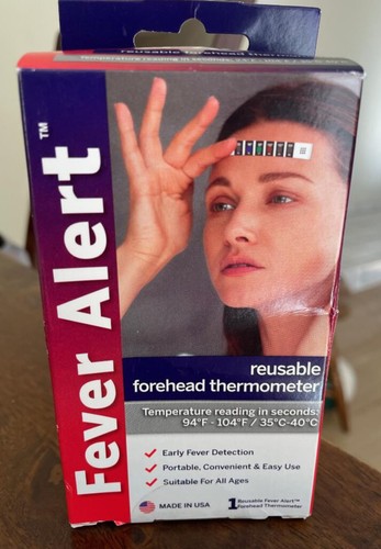 Fever Alert Reusable Forehead Thermometer Strip NEW temperature reading ...