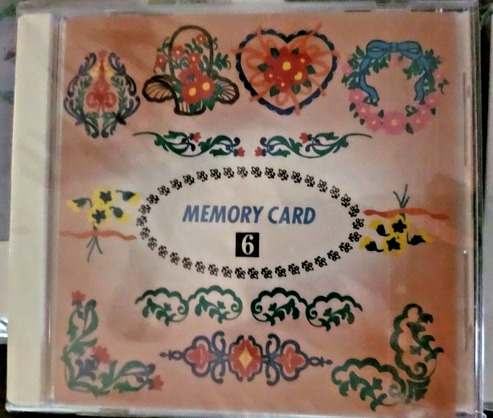 Memory Craft 8000 Janome New Home 5 Memory Cards 3 Sealed 2 Opened Hoop ...