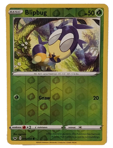 Blipbug Holo - 016/202 Pokemon Trading Card Reverse NM/M CardSword ...