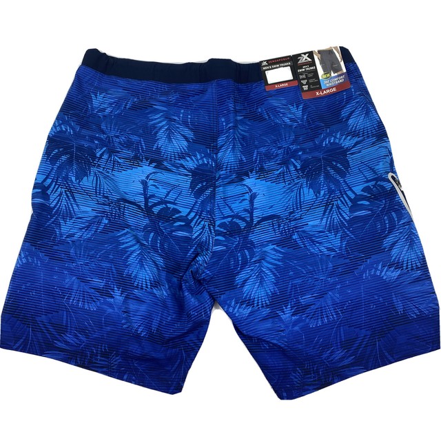 ZeroXposur Stretch Swim Trunks Men's Board Shorts Blue Palms Size XL ...