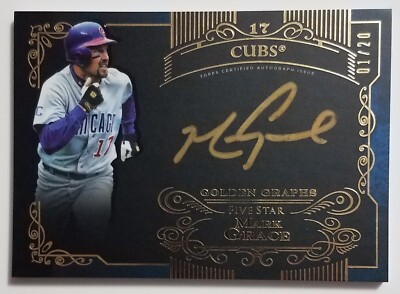 Mark Grace 2015 Topps Five Star Golden Graphs Blue 1/20 #GG-MG ...