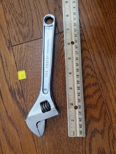 PROTO PROFESSIONAL 8” ADJUSTABLE CRESCENT WRENCH 708 - 200MM - EXC COND ...