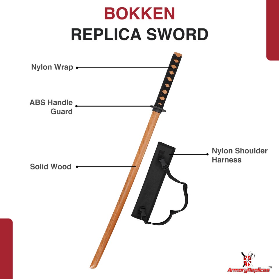 JAPANESE Natural BOKKEN TRAINING SAMURAI WOODEN SWORD MARTIAL ARTS ...