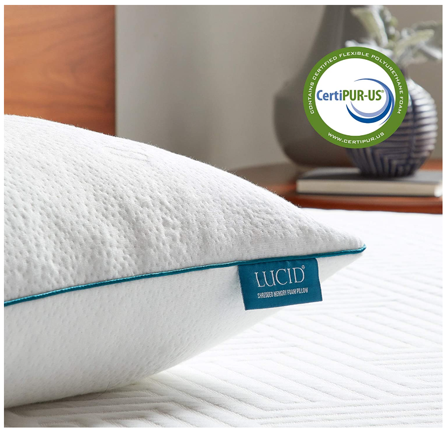 Adjustable Premium Shredded Memory Foam Pillow-Hypoallergenic-Moldable ...