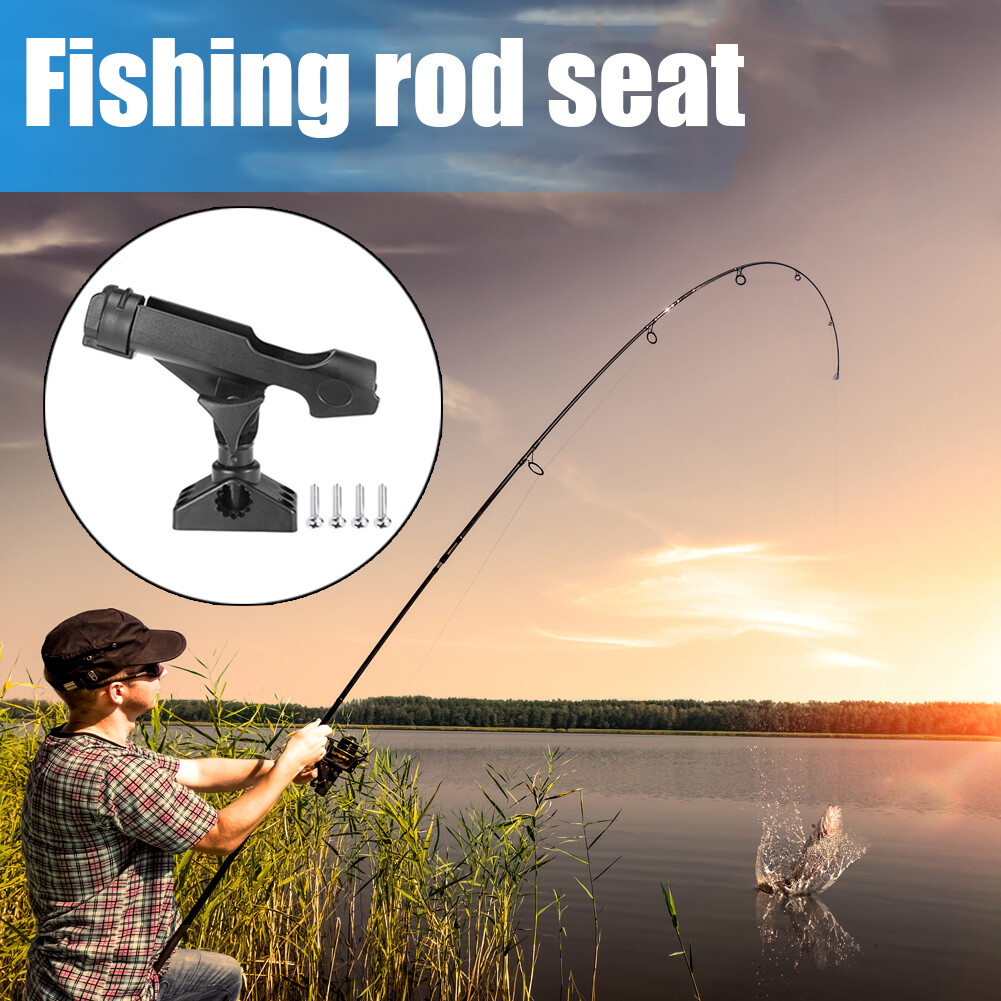 360 Rotation Fishing Rod Base Holder Pole Mount Fixed Bracket Canoe ...