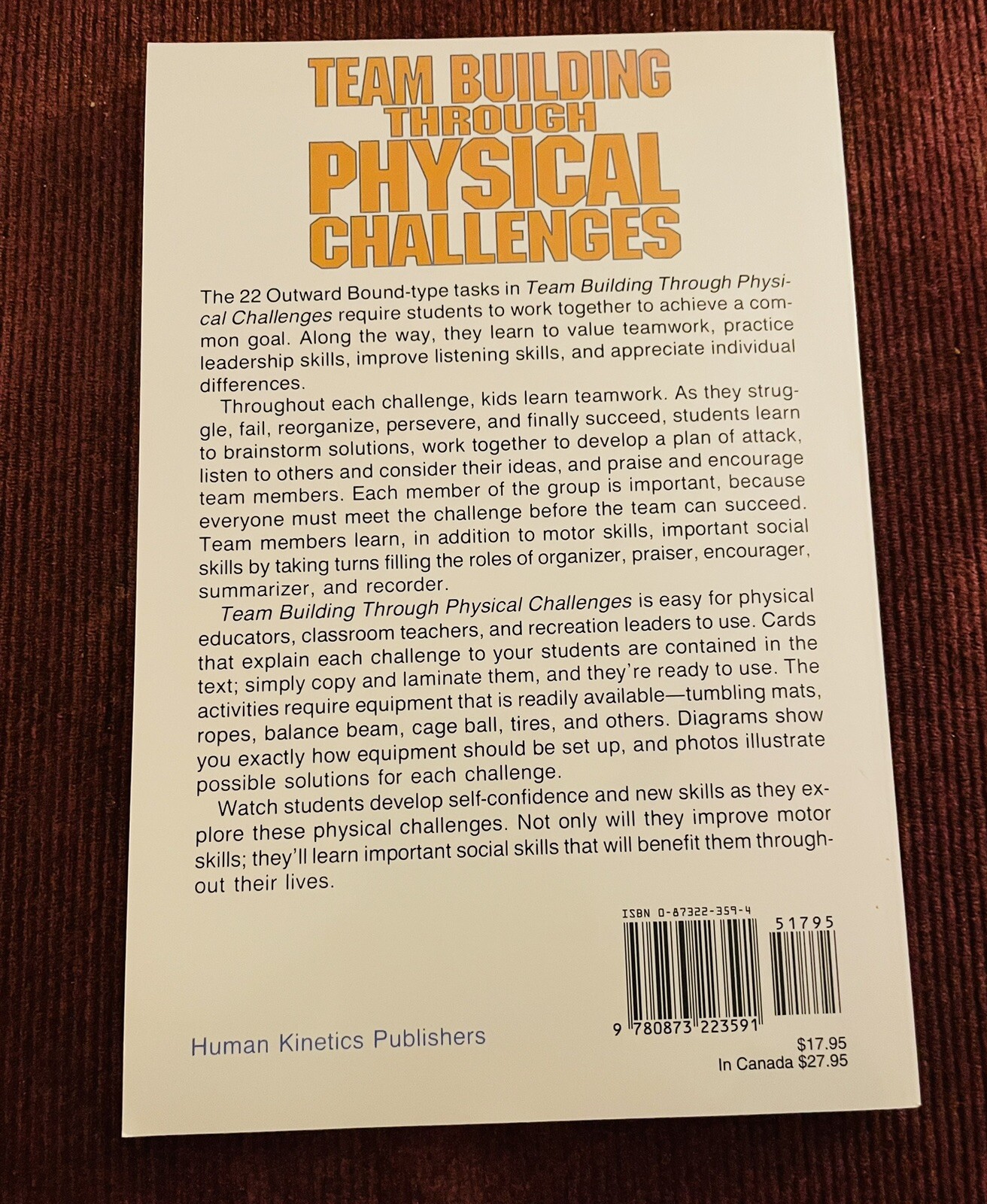 Team Building Through Physical Challenges by Daniel W. Midura and ...