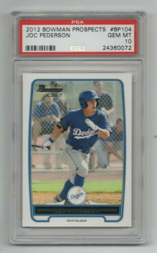 2012 Bowman Prospects * Rookie Card RC * Joc Pederson * #BP104 * PSA 10 ...