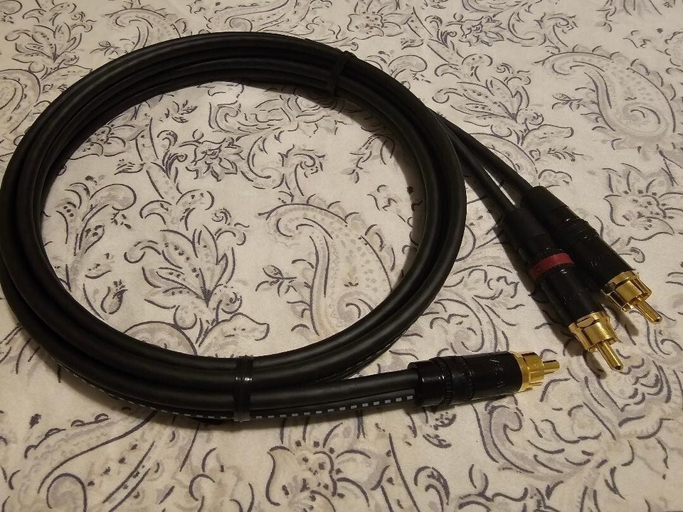 Mogami Y Adapter Subwoofer RCA Male to 2X RCA Male cable Hifi RCA Audio ...
