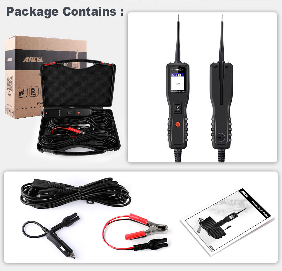 12V Car PowerScan Circuit Tester Probe Electrical Power AVOmeter ...